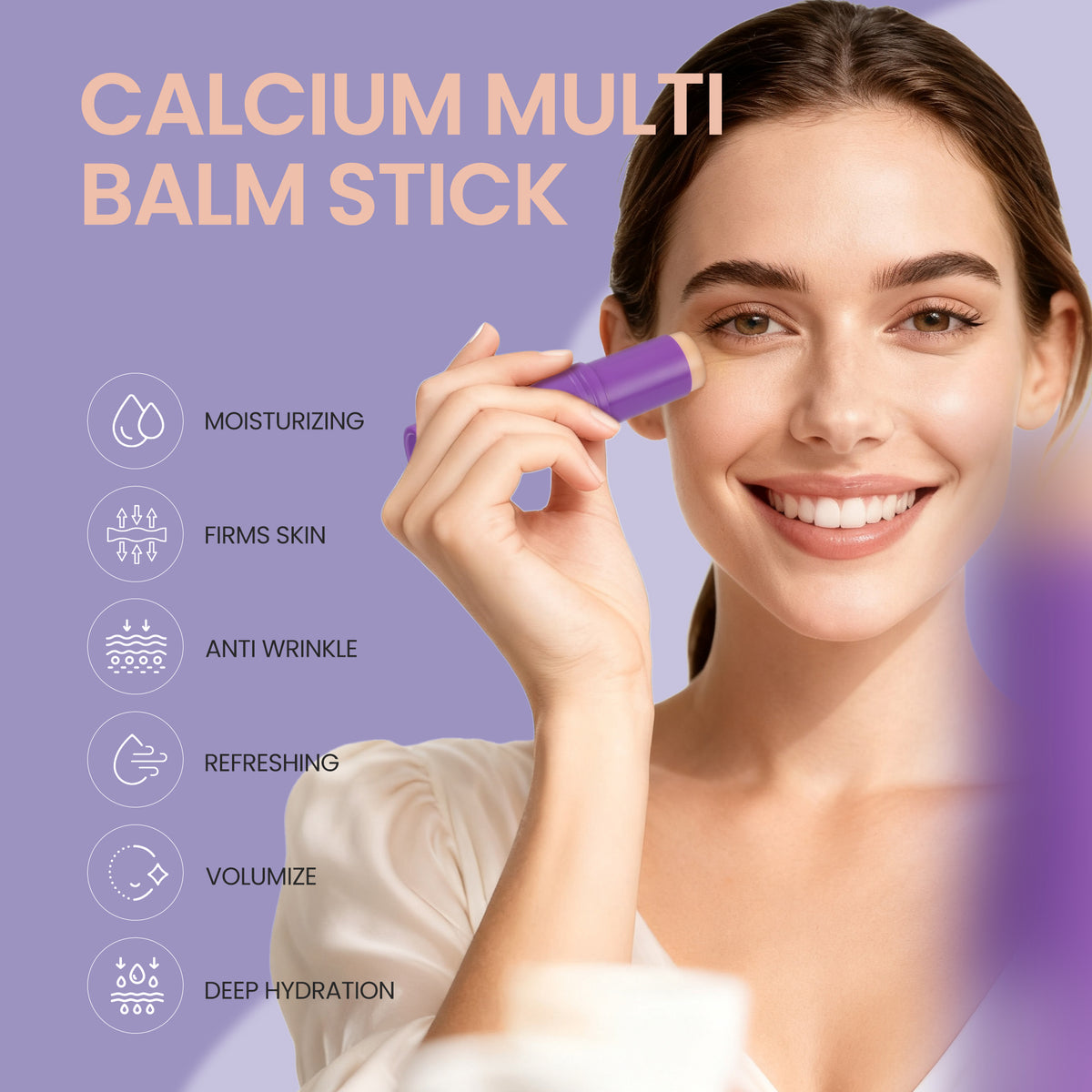 Ouwald Calcium Multi Balm Stick, 2 Pack Collagen Moisturizing Balm for ...