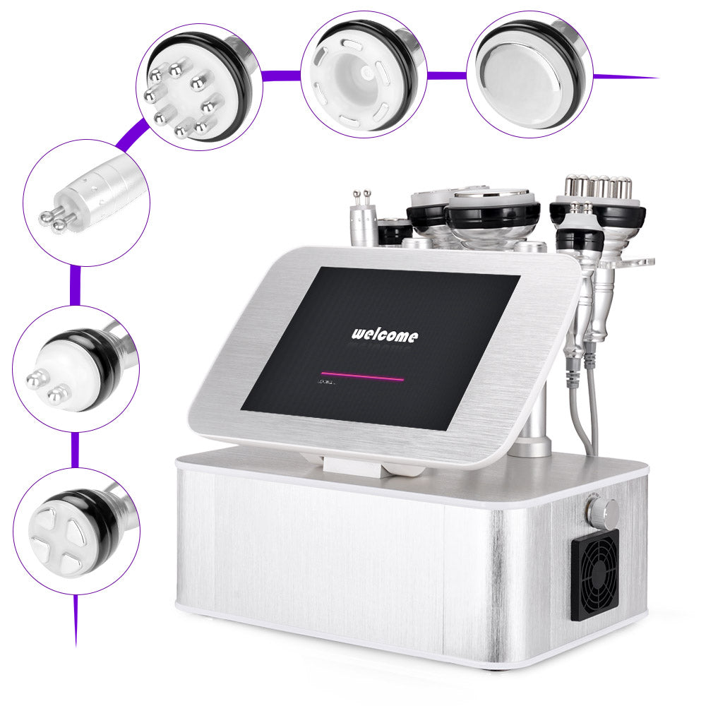 Unoisetion 6 in 1 Ultrasonic 40K Cavitation Vacuum RF BIO Microcurrent Slimming Machine for Spa ...